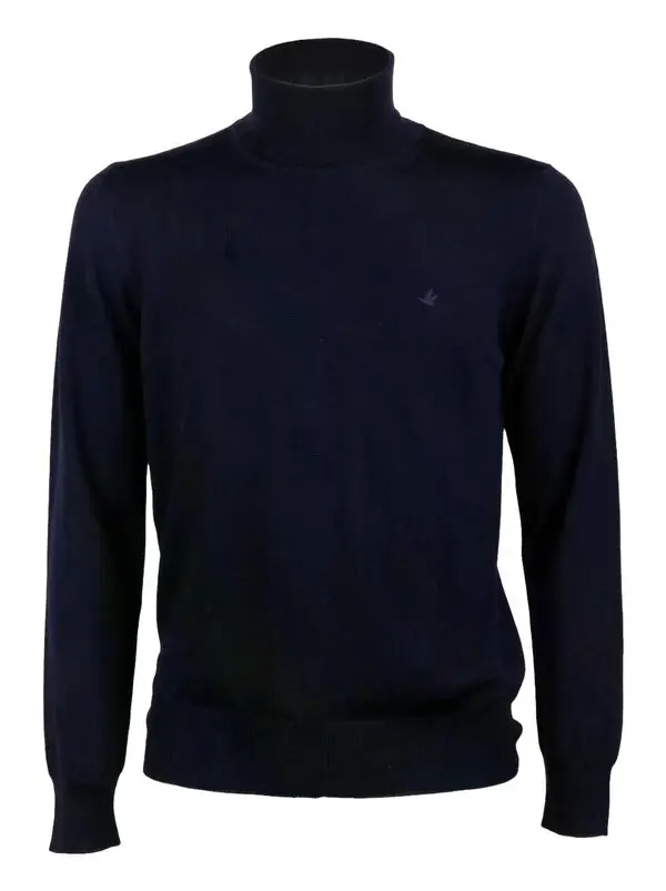 BROOKSFIELD Logo Roll-neck Sweater - Blue