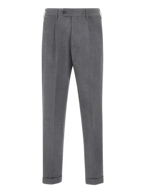DEVORE INCIPIT Pleated-front Trousers - Grey