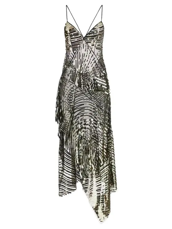 Emilio Pucci Sequin-embroidered Asymmetric Dress - Black