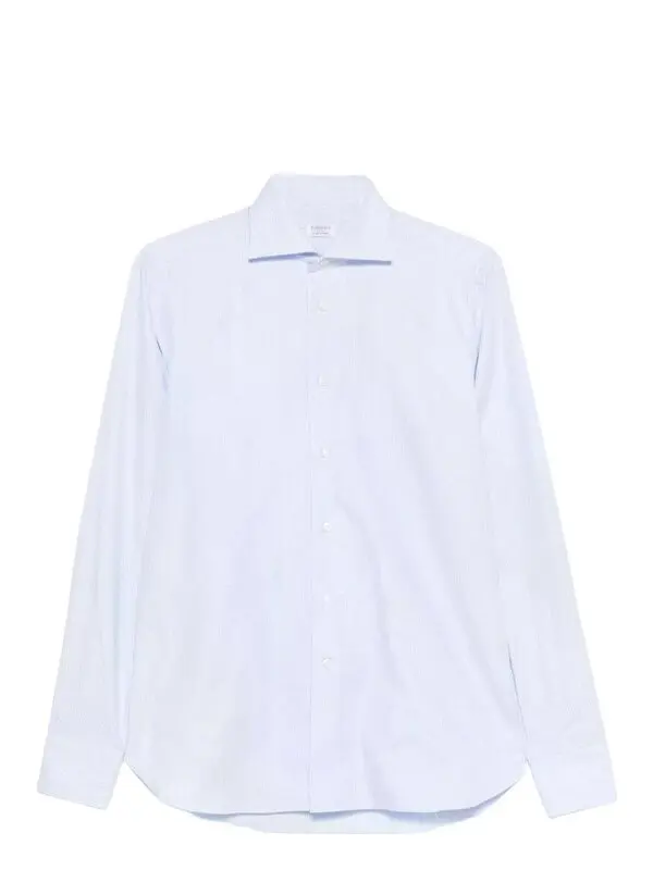 BORRIELLO NAPOLI Striped Cotton Shirt - Blue