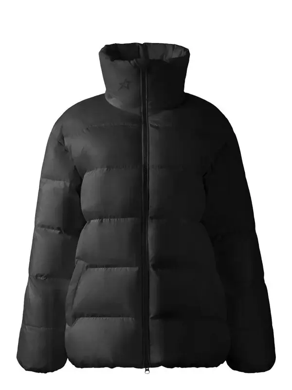 Perfect Moment Logo-print High-neck Coat - Black