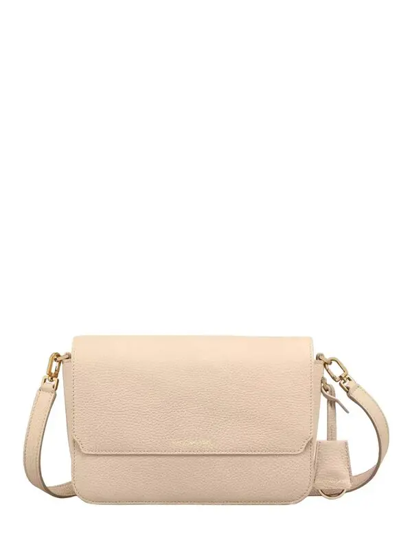 MAISON DE SABRE Leather Shoulder Bag With Gold-tone Hardware - Neutrals