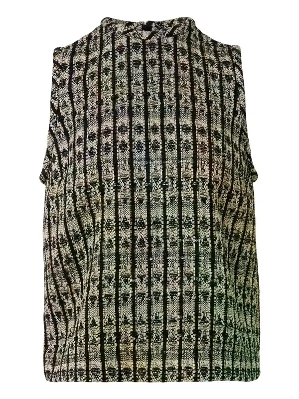 Giambattista Valli Bouclé-texture Tank Top - Black