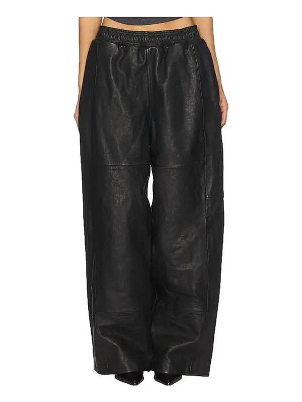 Alexander Wang Mid Rise Patchwork Sweatpant - Black