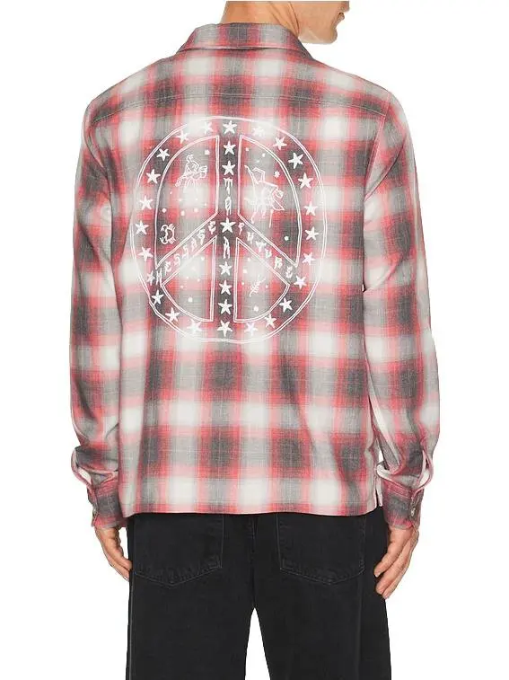 ALLSAINTS Shams Long Sleeve Shirt In Red - Claret Red