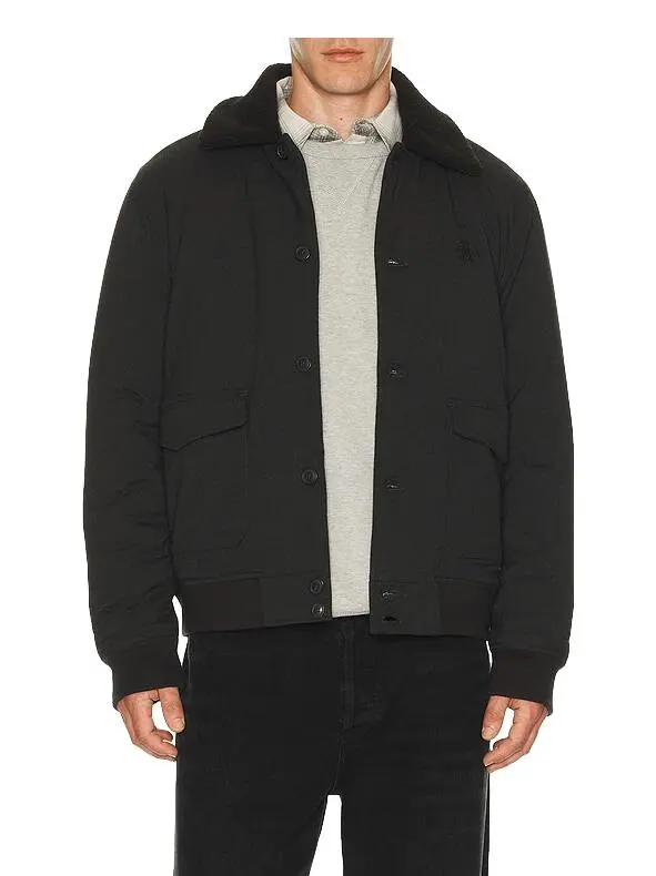 ORIGINAL PENGUIN Contrast Collar Jacket - True Black