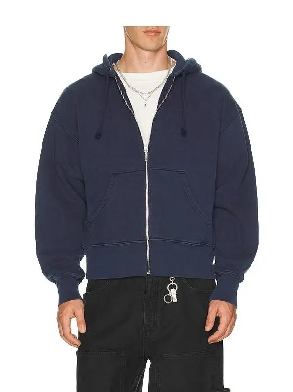 ASHER Isaac Zip Hoodie - Cadet