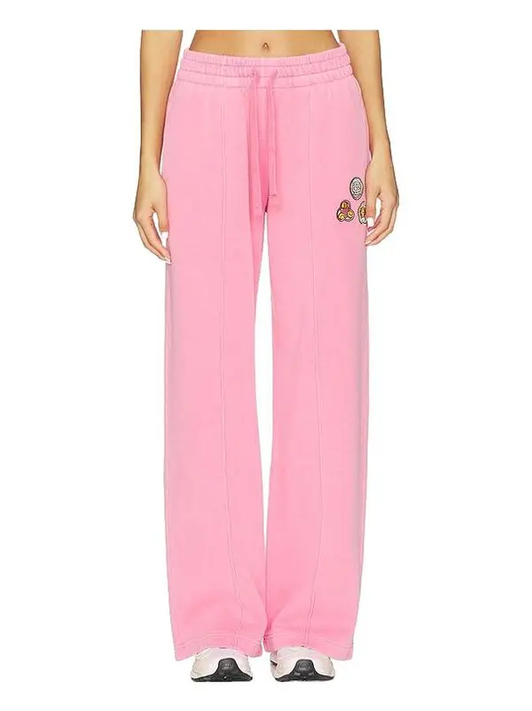 Casablanca Washed Open Hem Jogger - Pink