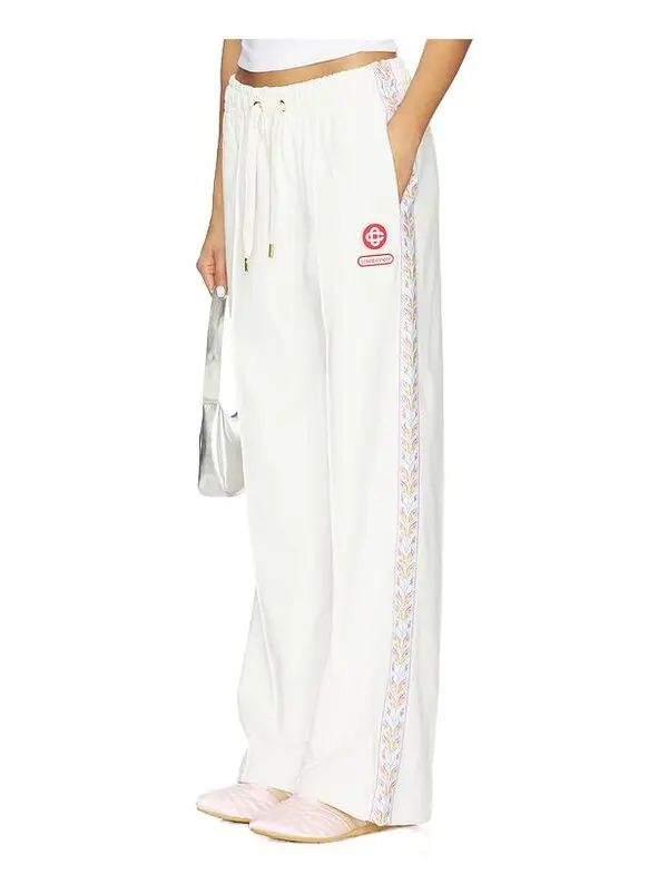Casablanca Flame Laurel Tape Open Hem Jogger - Off White