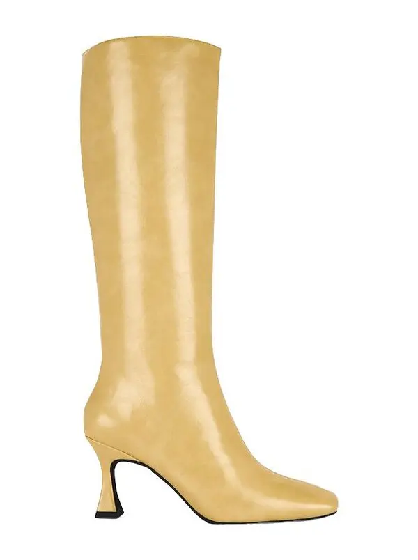 Jeffrey Campbell Checkmate-2 Boot - Light Yellow Distressed