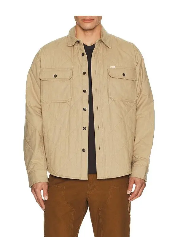 Filson Insulated Flannel Shirt In Taupe - Warm Khaki