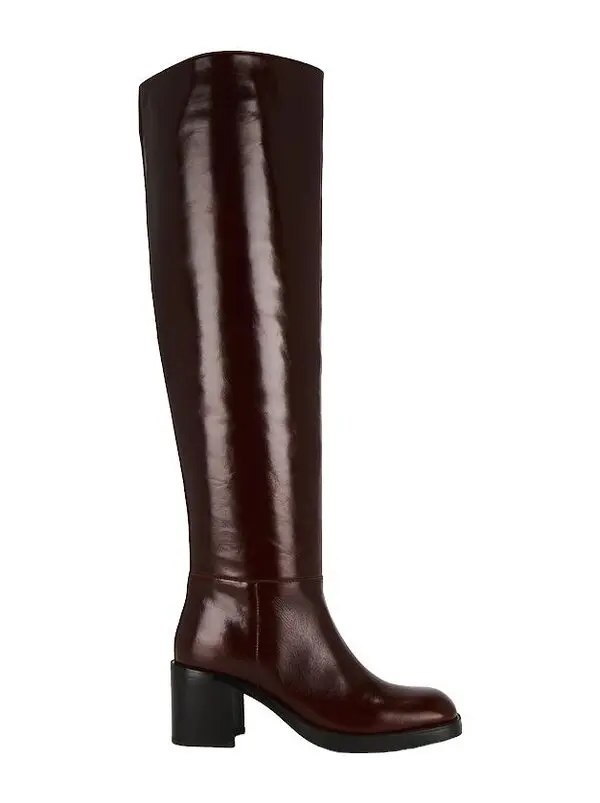 Jeffrey Campbell Vinyl Over-the-knee Boots - Cognac