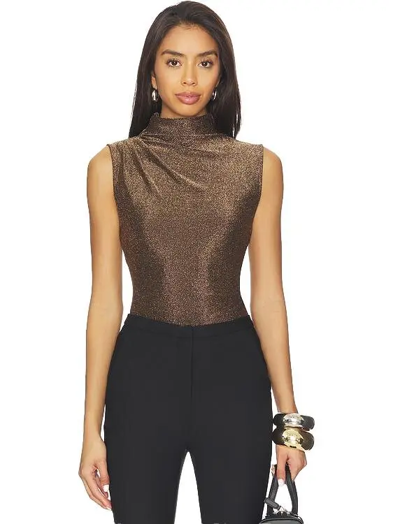 Veronica Beard Mylie Sleeveless Top - Gold
