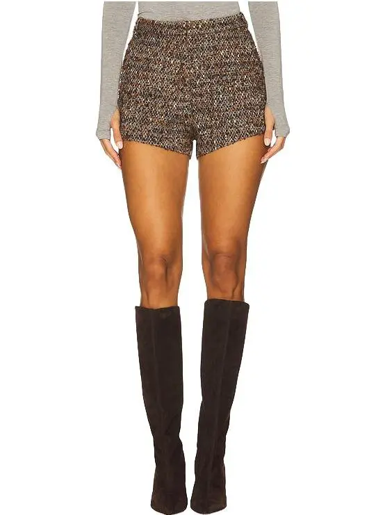 Line & Dot Clyde Short - Brown Multi