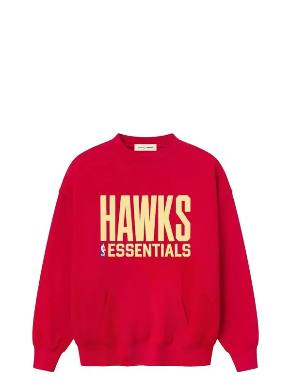 Fear Of God X Atlanta Hawks Graphic Sweatshirt - Red