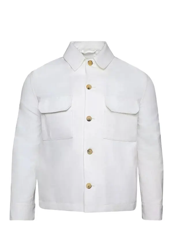 Loro Piana Daito Cotton Shirt Jacket - White