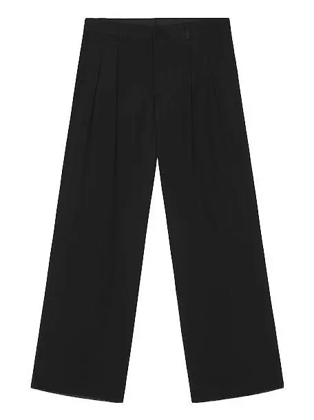 SUNFLOWER Wide Pleated Trouser - Black