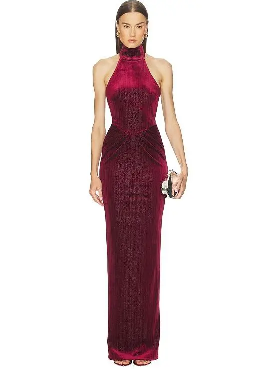 MICHAEL COSTELLO X Ataya Gown - Burgundy