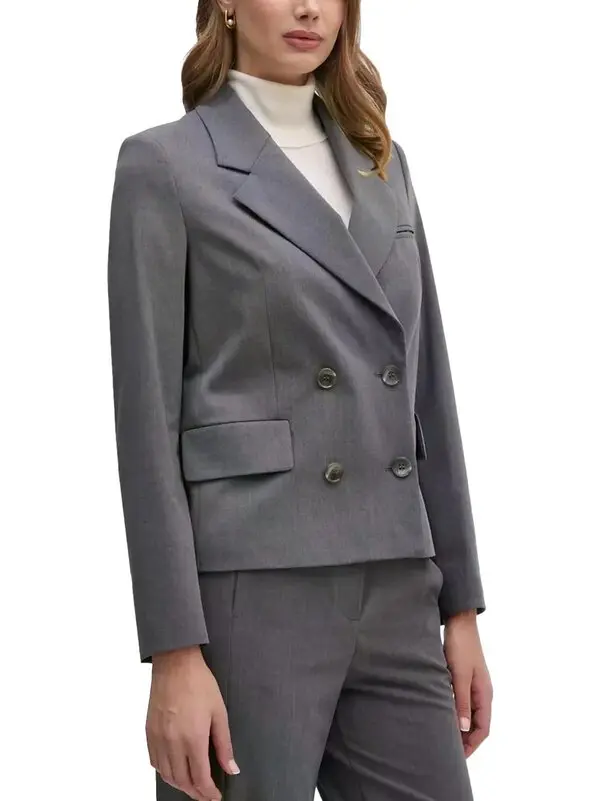 Sisley Double-breasted Blazer - Grey