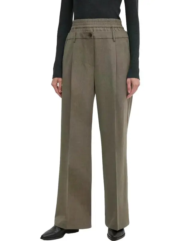 Sisley Double-waist Trousers - Grey