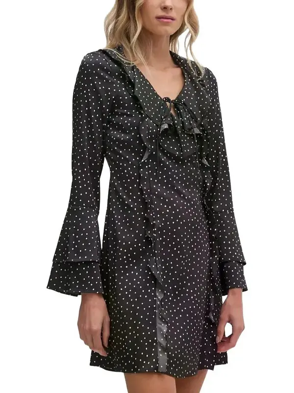Sisley Polka-dot Mini Dress - Black