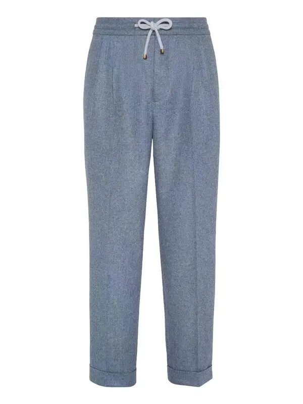 Brunello Cucinelli Double-pleat Trousers - Blue