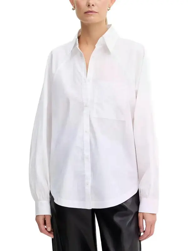 BOSS Long-sleeve Cotton Shirt - White