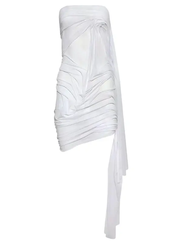 DI PETSA Draped Mini Dress - White