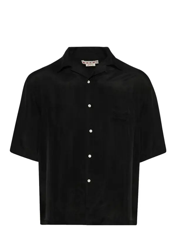 Marni Cuban-collar Shirt - Black