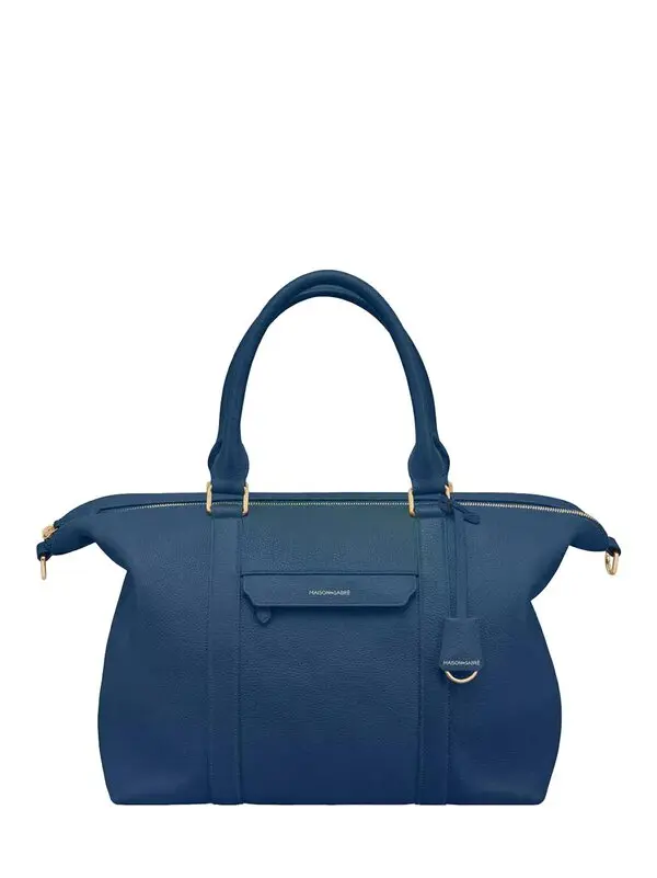 MAISON DE SABRE Large Leather Weekender Bag - Blue
