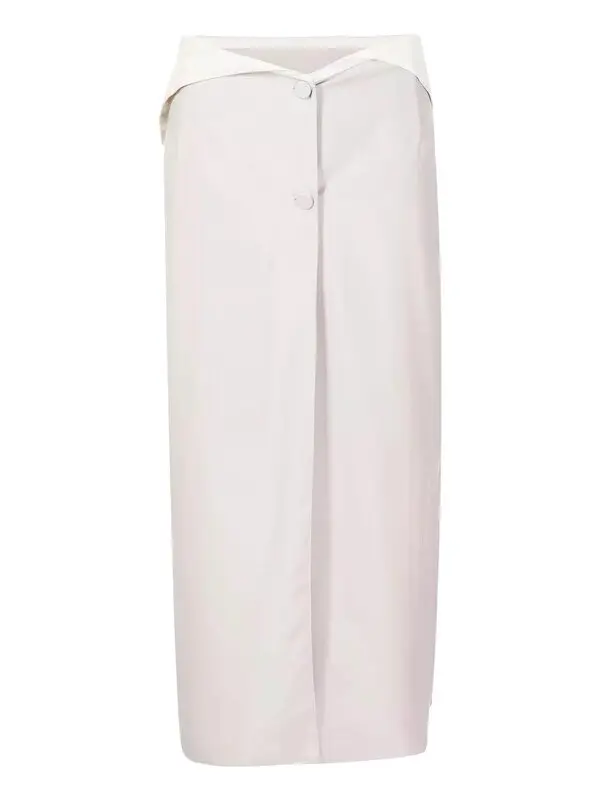 Rokh Mid-length Skirt With Slits - Grey