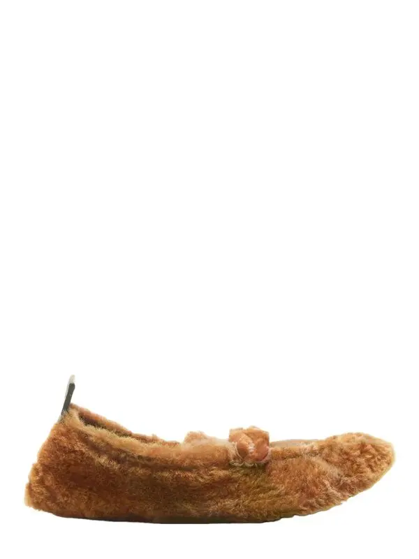 Acne Studios Shearling Loafers - Brown