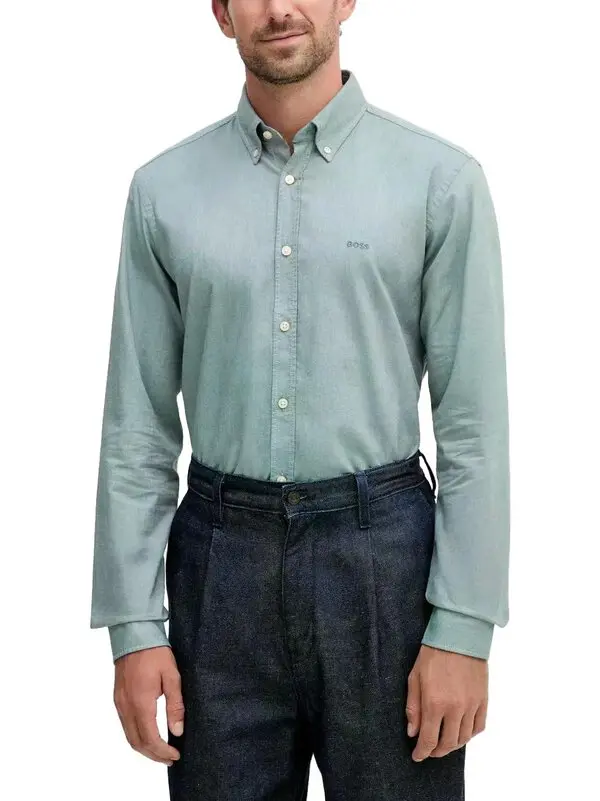 BOSS Rickert Button Shirt - Green