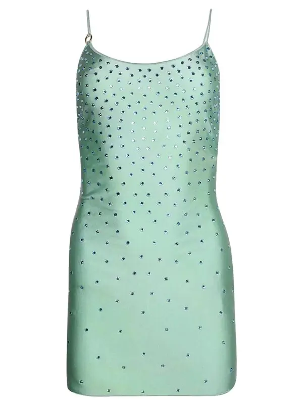 Oseree Gem-embellished Mini Dress - Green