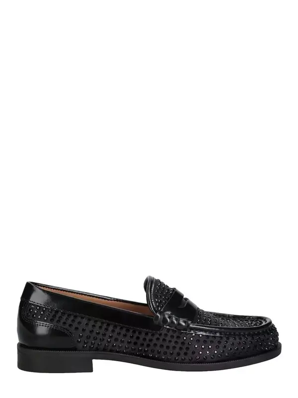 BOSS Lycia Embellished Loafers - Black