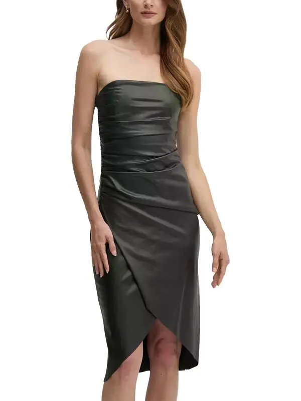 Sisley Draped Strapless Mini Dress - Black