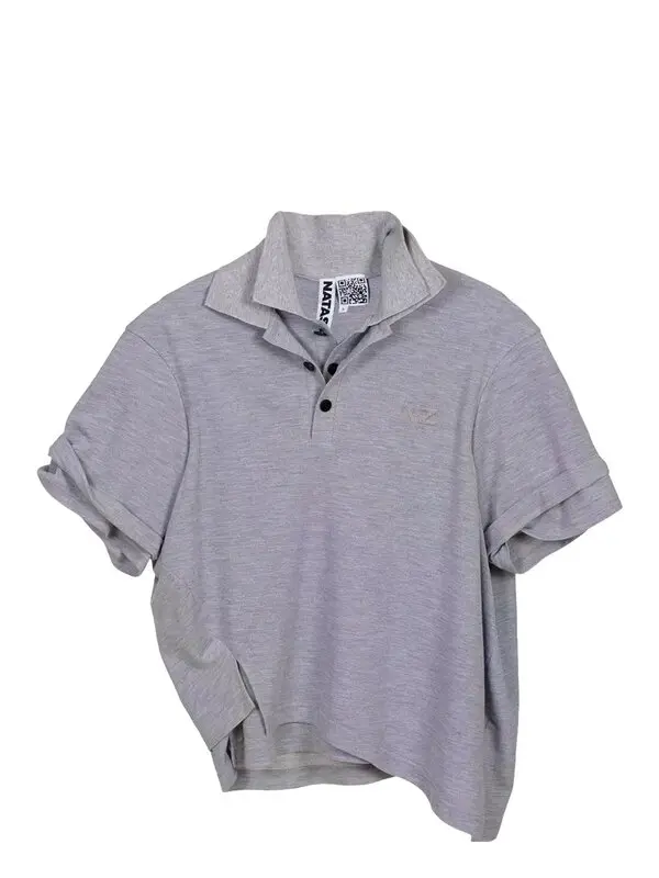Natasha Zinko Double-layered Polo Shirt - Grey