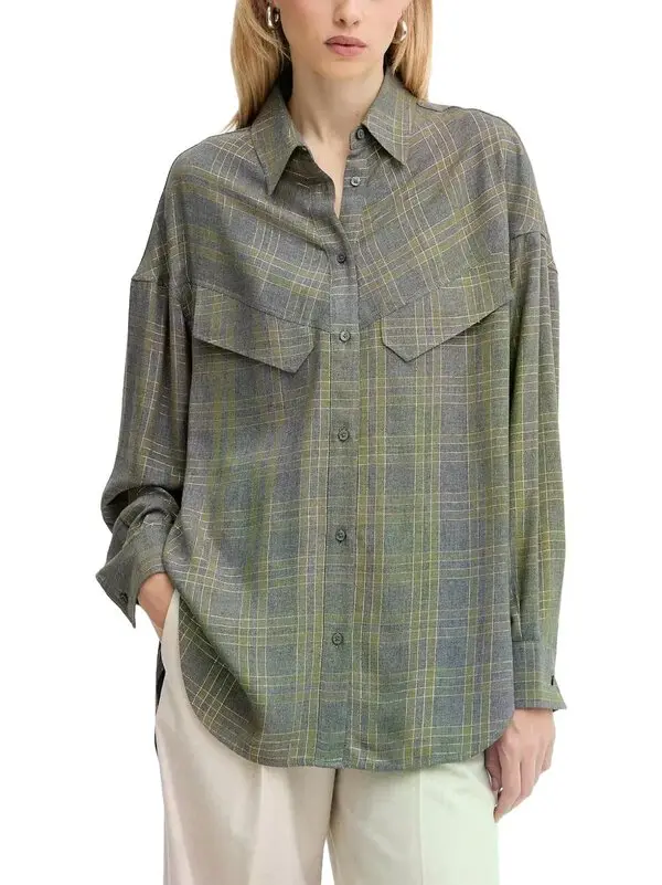 BOSS Check-pattern Shirt - Grey