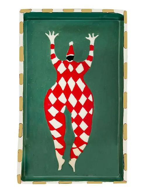 LAETITIA ROUGET I Am Santa Vide Poche Tray - Green Red And Gold