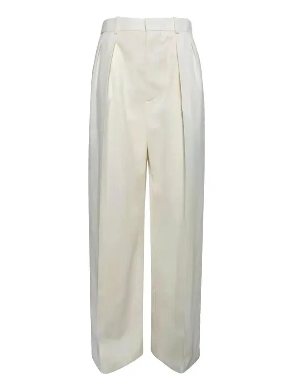Wardrobe.NYC Low-rise Tuxedo Trousers - White