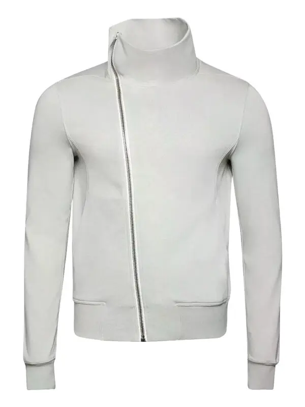 Rick Owens High-neck Zip-front Jumper - Neutrals