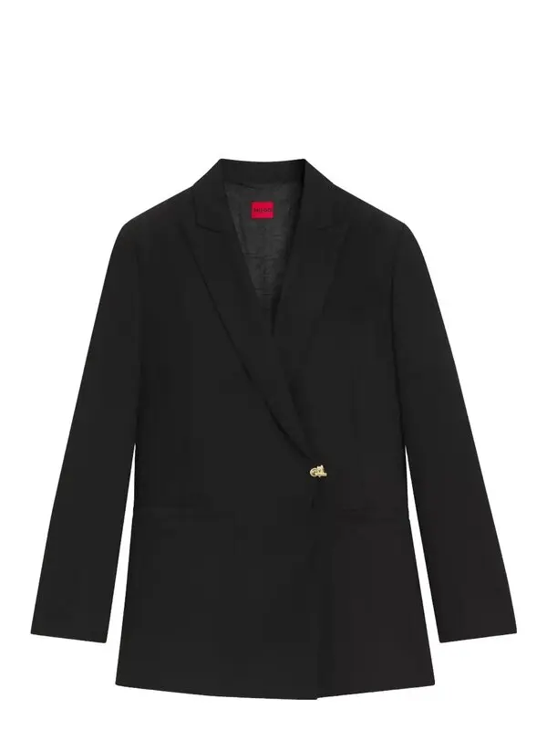 Hugo Blazer With Gold-tone Detailing - Black