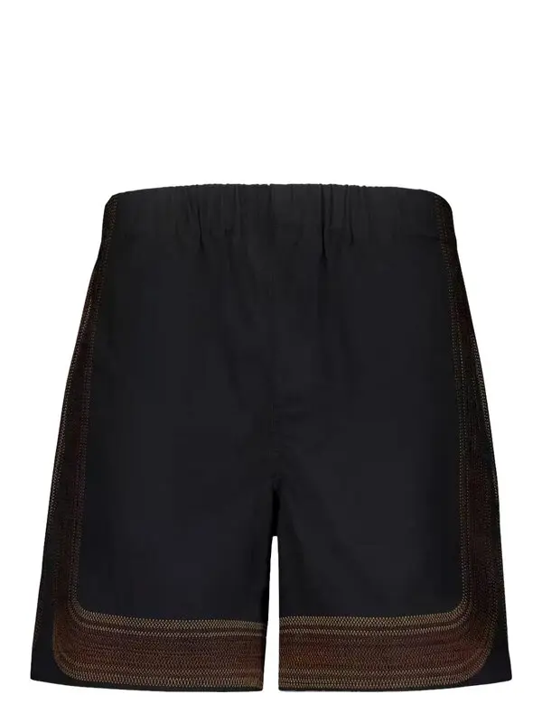 Commas Embroidered Elasticated-waistband Shorts - Black