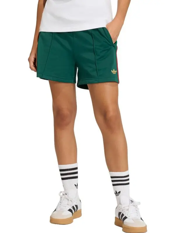 Adidas Firebird Classic Shorts - Team Dark Green / Bold Green / White / Better Scarlet