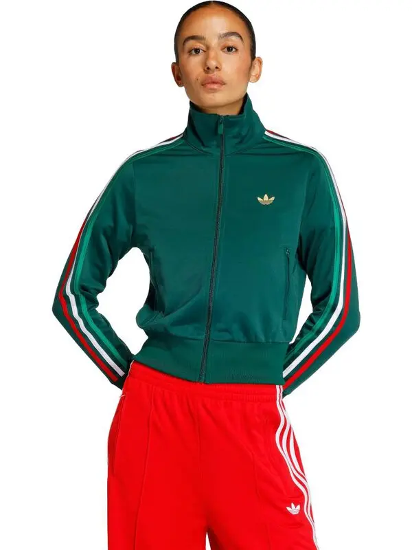 Adidas Firebird Classic Track Top - Team Dark Green / Bold Green / White / Better Scarlet