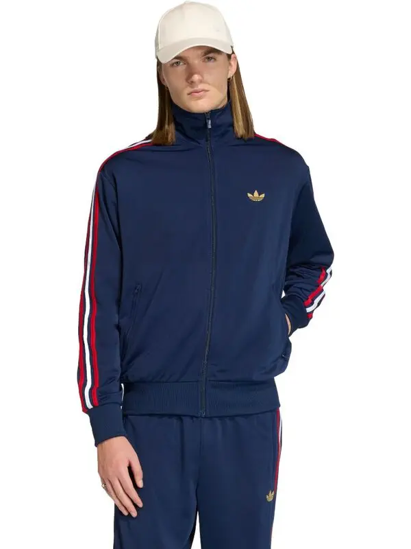 Adidas Firebird Track Top - Night Indigo / Better Scarlet / White