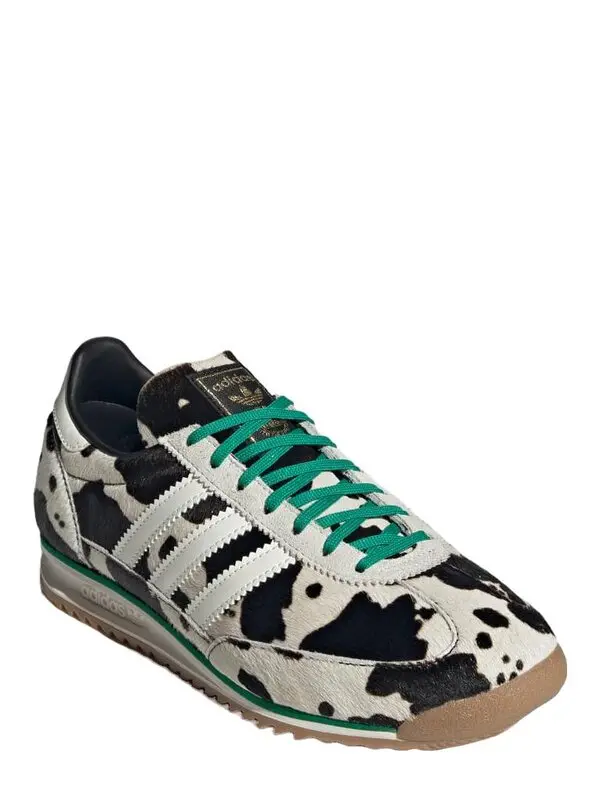 Adidas Cow Print Sl 72 Og Sneakers - Core Black / Off White / Court Green