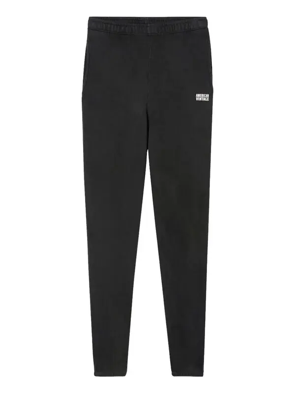 American Vintage Izubird Elasticated Track Pants - Black