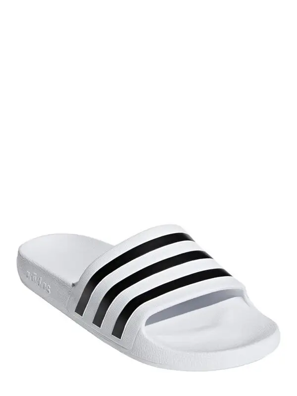 Adidas Adilette Aqua Slides - Cloud White / Core Black / Cloud White
