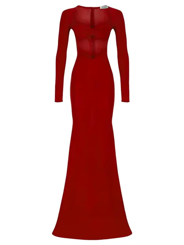 THE NEW ARRIVALS ILKYAZ OZEL Lilaea Long Sleeve Maxi Dress - Red